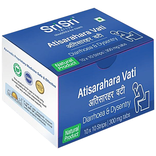 Buy Sri Sri Tattva Atisarahara Vati Strips - 300 mg, Ayurvedic Medicine ...