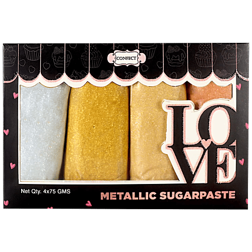Buy Confect Metallic Sugar Paste - Love, For Baking Online at Best ...
