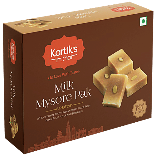 Buy Kartik's Mithai Milk Mysore Pak - Made With Pure Desi Ghee Online ...