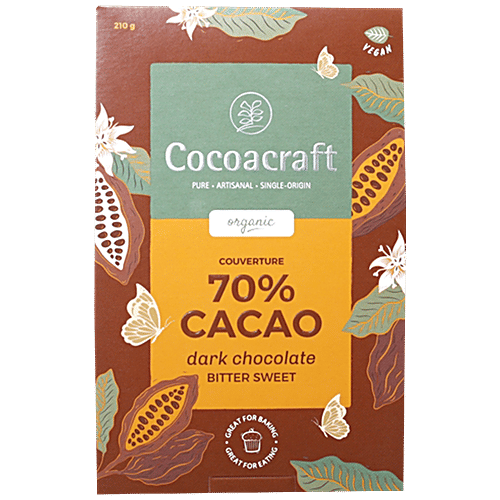 Buy Cocoacraft Organic 70% Bitter Sweet Dark Chocolate Couverture ...