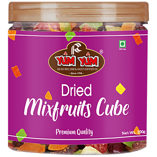 Buy YUM YUM Dried Mix Fruits Cube - Premium Quality, Improves Digestion ...