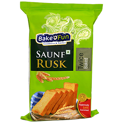 Buy Bake O Fun Saunf Rusk - Premium, Twice Baked, Healthy Online at ...