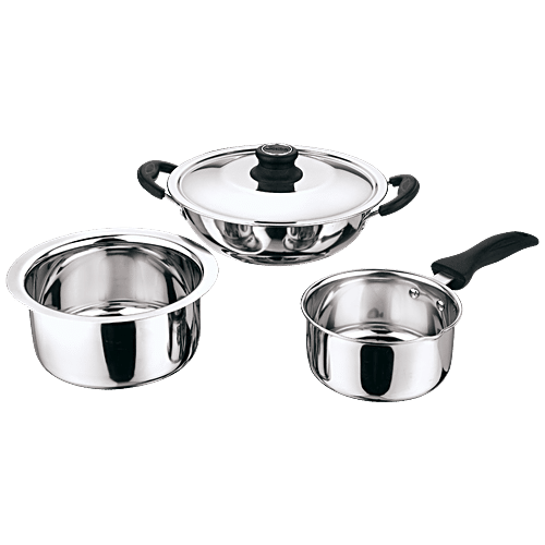Buy Kitchen Essentials Kitchen Delight Cookware Set - Stainless Steel ...