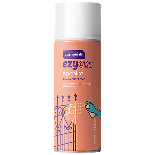 Buy Asian Paints EzyCR8 Apcolite Enamel Paint Spray - White, Fast ...