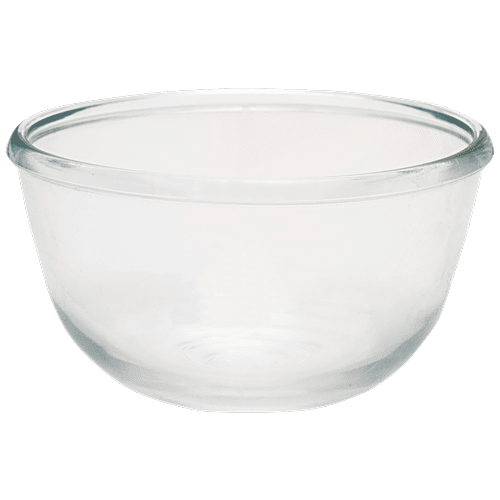 Buy Hi-Luxe Glass Bowl For Mixing/Serving - Borosilicate Online at Best ...