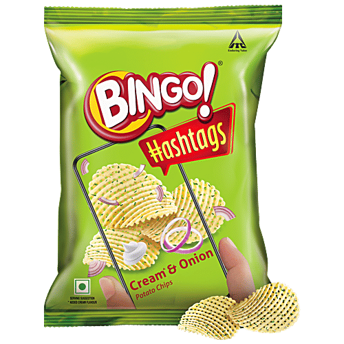 Buy Bingo! Hashtags Cream & Onion Potato Chips Online at Best Price of ...