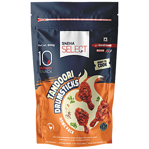 Buy Sneha Select Tandoori Chicken Drumsticks - Frozen, Marinated ...