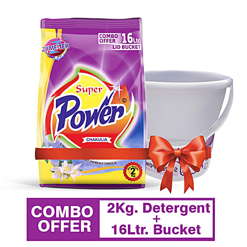 Buy Super Power Detergent Powder & Bucket Combo - Removes Stains & Dirt ...