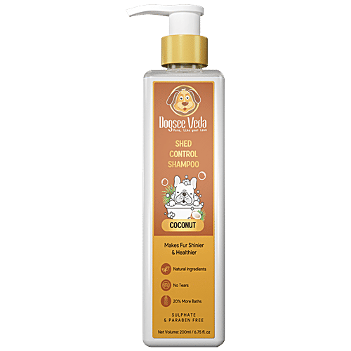 Buy Dogsee Veda - Shed Control Shampoo, Coconut Oil, Make Fur Shinner ...