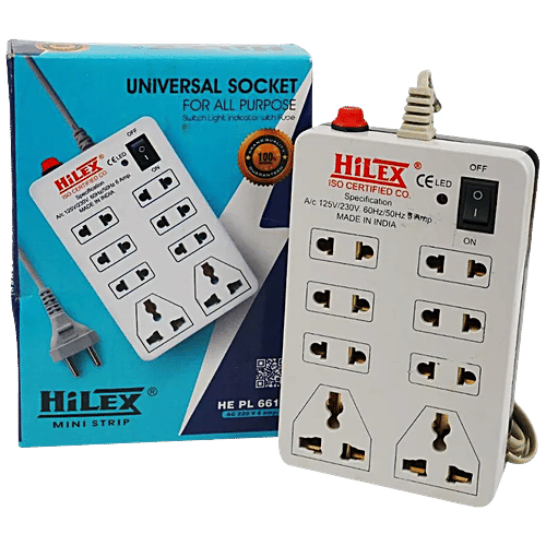 Buy Hilex Mini Strip Universal Socket - With Fuse & Spark Suppressor, 3 ...