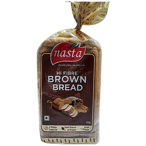 Buy Nasta Hi-Fibre Brown Bread - Soft, Healthy, High In Protein, No ...
