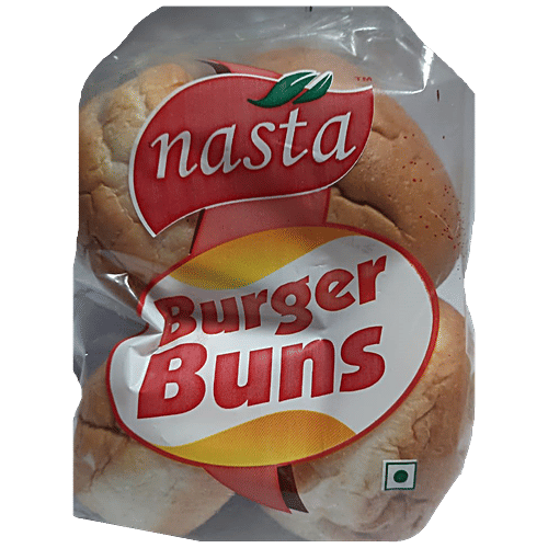 Buy Nasta Burger Buns - Made With Wheat Flour, Soft, Fresh, Healthy, No ...