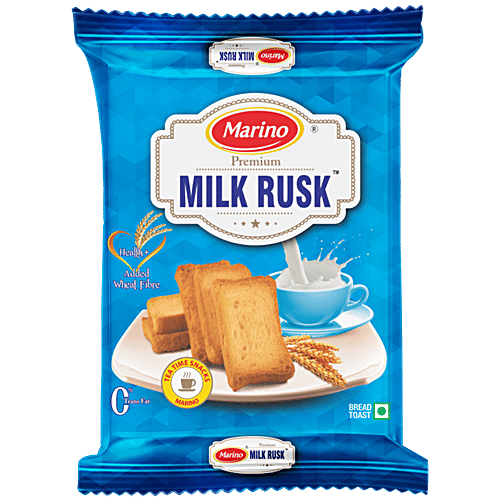 Buy Marino Premium Milk Rusk - Healthy, Crunchy, Rich In Fibre, Tea ...