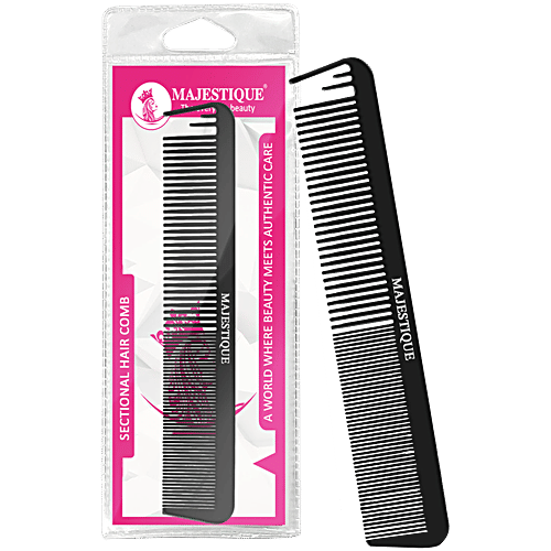Buy Majestique Hair Comb With Sectional - Anti-Static, For Detangling ...