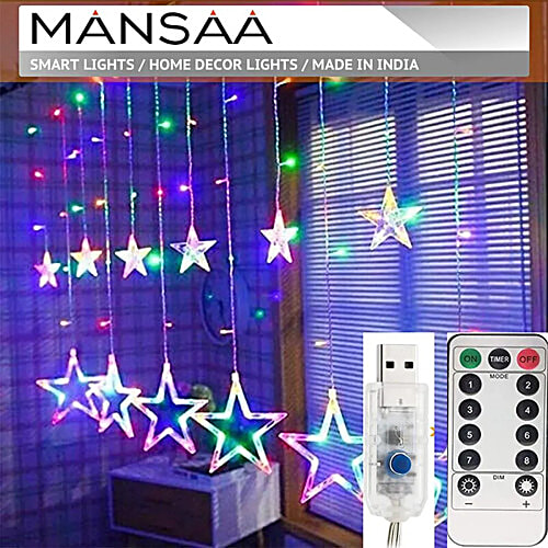 Buy Mansaa 115 LEDs Star String Lights With Flashing Modes For Home ...