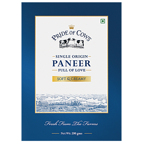 Buy Pride Of Cows Paneer - Made From Fresh Milk, Soft & Creamy, No ...