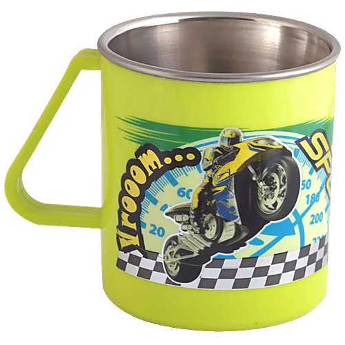Buy Saura Joy Round Milk Mug - Inner Steel, Sturdy & Durable, Green ...