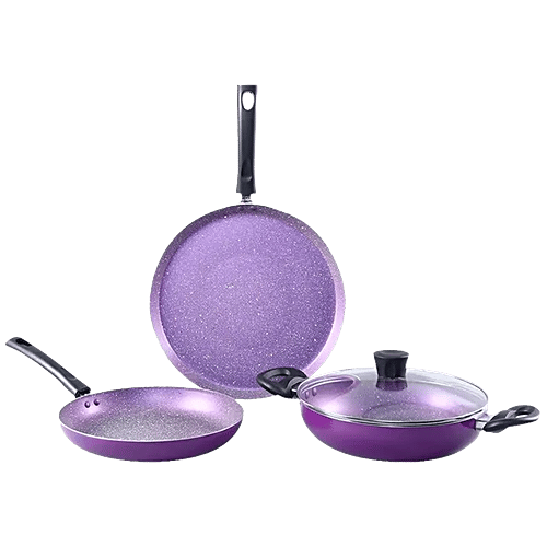 Buy Wonderchef Tivoli Induction Bottom Non-Stick Coated Cookware Set ...