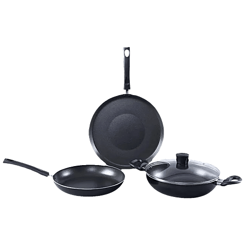 Buy Wonderchef Tivoli Induction Bottom Non-Stick Coated Cookware Set ...