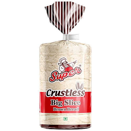 Buy Super Crustless Big Slice Brown Bread - High In Fibre & Nutrients ...
