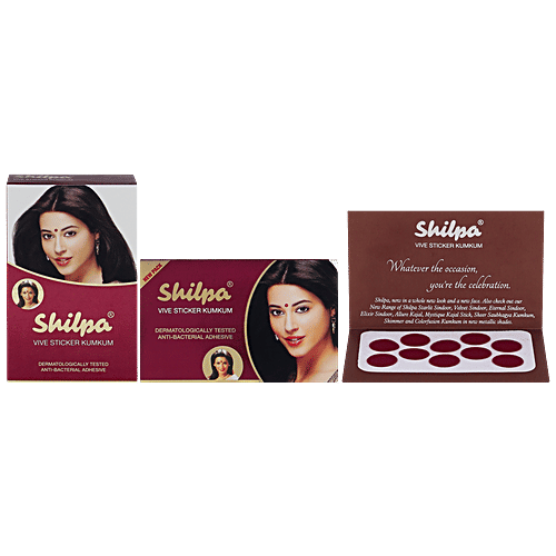 Buy Shilpa Vive Sticker Kumkum - Size 2, Deep Red Online at Best Price ...