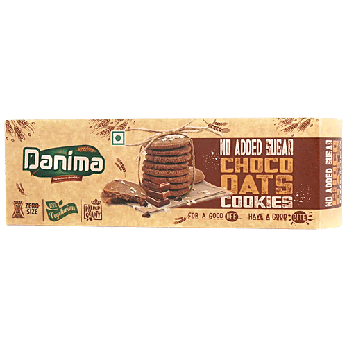 Buy Danima No Added Sugar Choco Oats Cookies - High Nutrition & Protein ...
