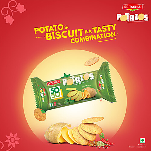 Buy Britannia 50-50 Potazos Mint Magic Online at Best Price of Rs 22.88 ...