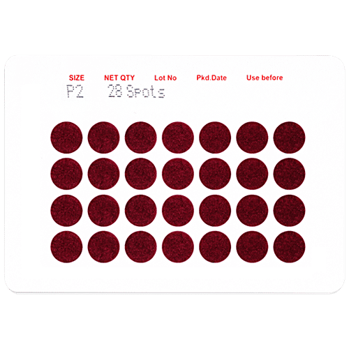 Buy Eyetex Pallavi Kumkum Spot/Bindi 3 In 1 - P2, Maroon, Skin Friendly ...