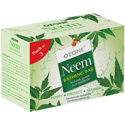 Buy Ozone Neem Bathing Bar - Natural, Gentle, Anti-Bacterial, Purifies ...