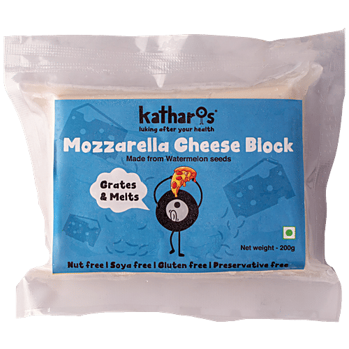 Buy Katharos Mozzarella Vegan Cheese Block - Made With Watermelon Seeds ...