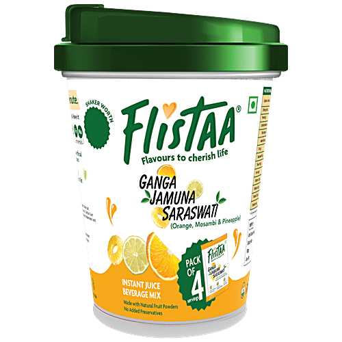 Buy FLISTAA Ganga Jamuna Saraswati Orange Mosambi Pineapple Juice Mix ...