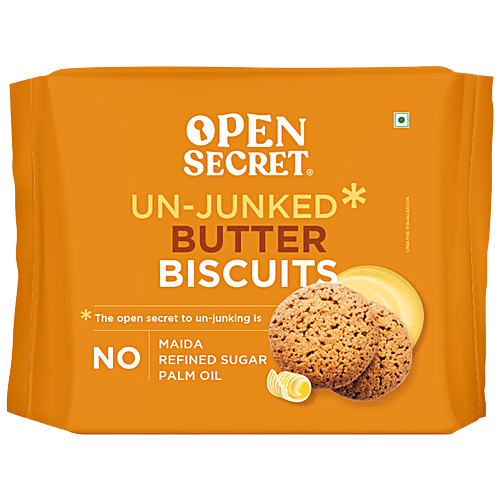 Buy Open Secret Unjunked Butter Biscuit - No Maida, Refined Sugar ...