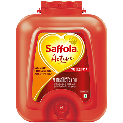 Buy Saffola Active Rice Bran & Soya Bean Refined Oil Online at Best ...