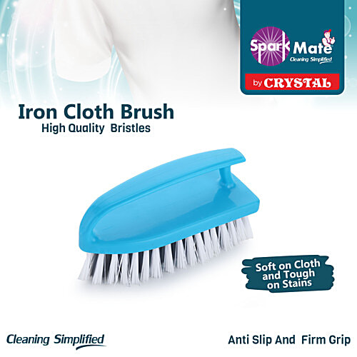 Buy Sparkmate By Crystal Iron Shape Cloth Cleaning Brush With Easy Grip ...