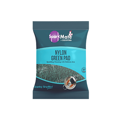 Buy Sparkmate By Crystal Nylon Green Scrub Pad (Pack Of 1) Online at ...