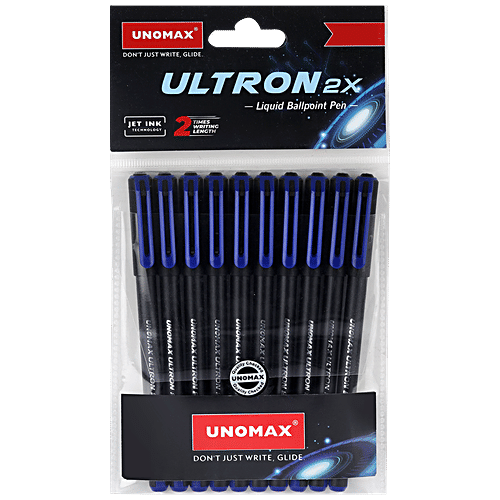 Buy Unomax Ultron 2X Liquid Ball Pen - Jet Ink, For Smooth Writing, 0.7 ...