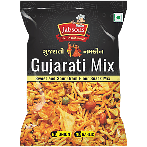 Buy JABSONS Gujarati Mix - Sweet & Sour Gram Flour Snack Online at Best ...
