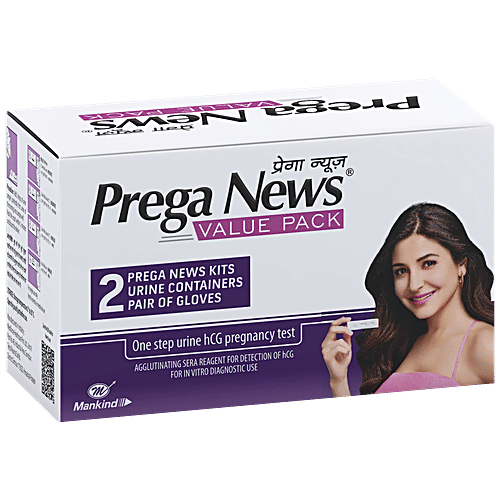 Buy Mankind Prega News Value Pack - HCG Home Pregnancy Test, One Step ...
