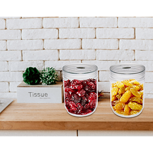 Buy Saaj Crysta Storage Container - Plastic, Transparent Body & Lid ...