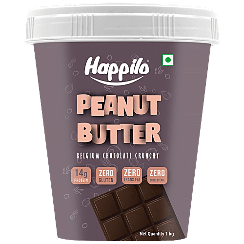 Buy Happilo Belgium Chocolate Peanut Butter - Crunchy, High In Protein ...