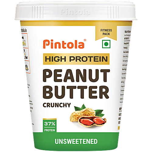 Buy Pintola Peanut Butter - Crunchy, With 37g Protein & 8g Fiber ...