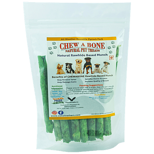 Buy Chew A Bone Rawhide Based Mint Munch Sticks - All Breed Dog & Puppy ...