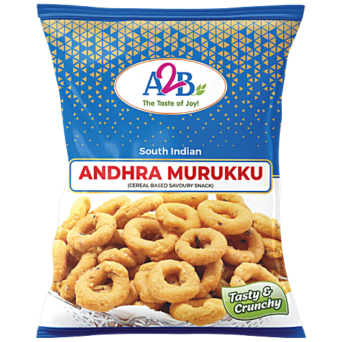 Buy A2B Andhra Murukku - South Indian Snack, Cereal & Pulses Based ...