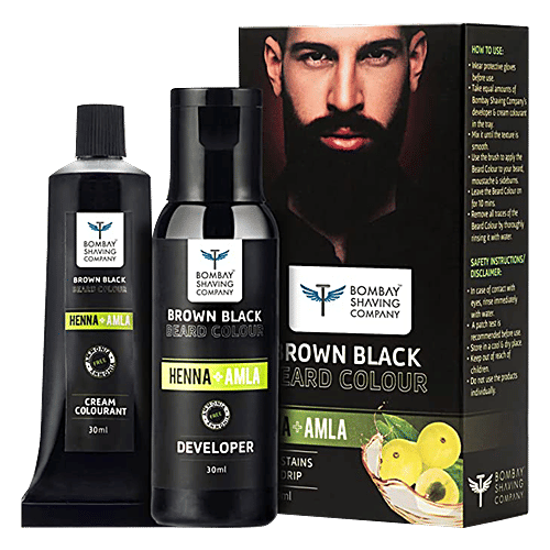 Buy Bombay Shaving Company Brown Black Beard Colour - Henna & Amla ...