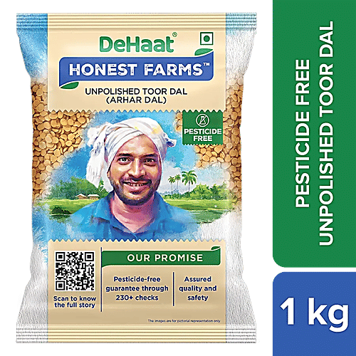 Buy Dehaat Honest Farms Unpolished Toor Dal/Arhar Dal - Pesticide Free ...