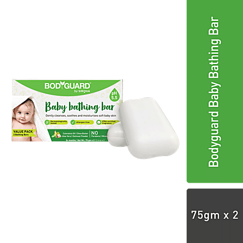 Buy Bodyguard Moisturizing Baby Bathing Soap Bar for Kids – Pack of 2 ...