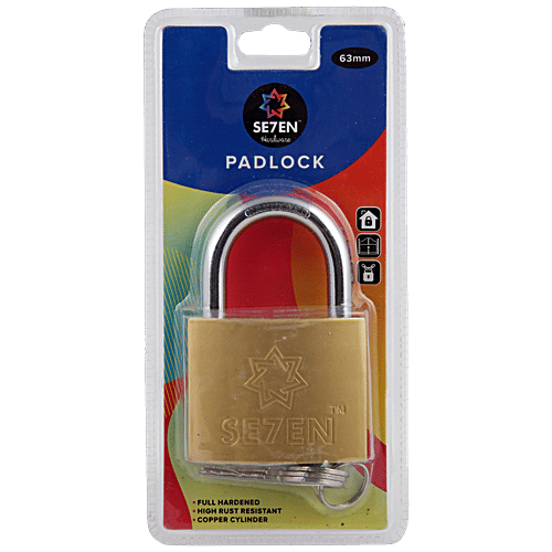 Buy Se7en Heavy Duty Pad Lock - Rust Resistant, For Home, Office, 63 mm ...