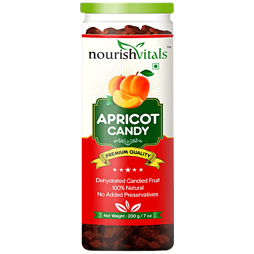 Buy Nourish Vitals Apricot Candy - Dehydrated Candied Fruit, 100% ...