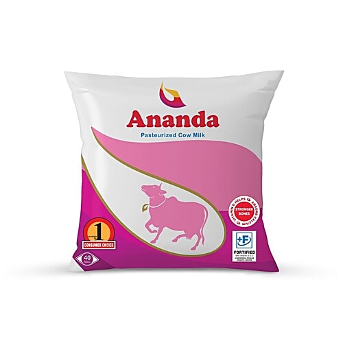 Buy Ananda Pasteurised Cow Milk - Fortified With Vitamins, Rich In ...