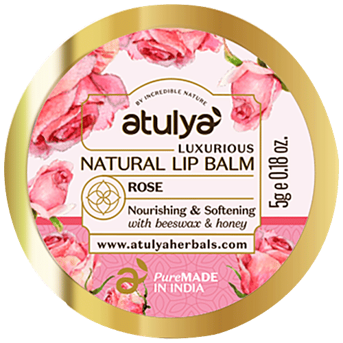 Buy Atulya Luxurious Natural Lipbalm - With Beeswax & Honey, Nourishing & Softening` Online at ...